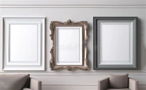 illustration created with artificial intelligence of set of 3 empty