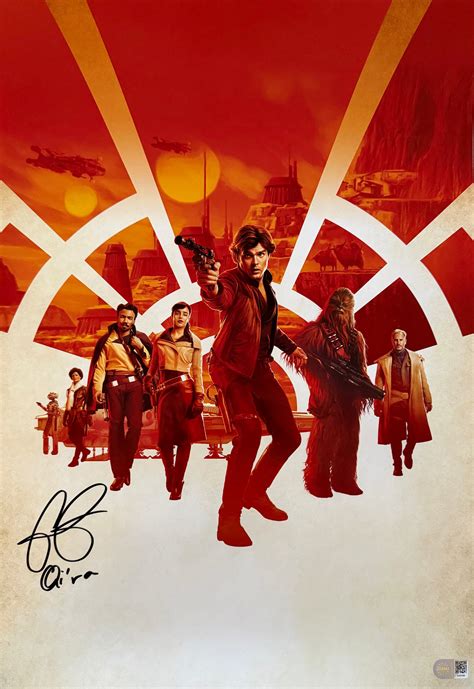 Emilia Clarke Signed Solo A Star Wars Story A2 Poster Swau Authenti