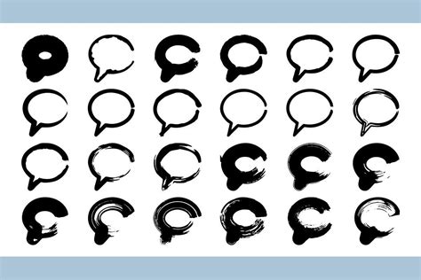 Bubble Chat Element Doodle Hand Drawn Graphic By WANGSINAWANG Creative Fabrica