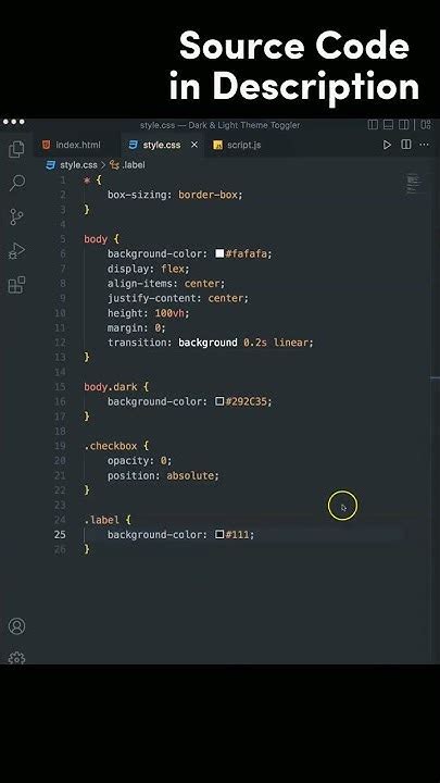 Dark And Light Theme Toggler With Html Css And Javascript Youtube