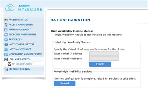 High Availability Configuration Accops Hysecure 52 Knowledge Center