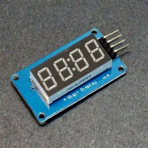 tm1637 4 digit 7 segment display module makers electronics