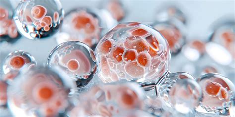 Closeup Of Human Or Embryonic Stem Cells Under A Microscope Concept Stem Cells Microscopic