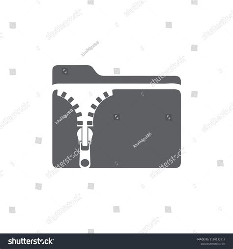 Single Zip Folder Icon Flate Filled Stock Vector Royalty Free Shutterstock
