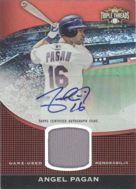 2011 Topps Triple Threads Unity Autograph Relic Angel Pagan Ttuar 46 99 Au Mem For Sale