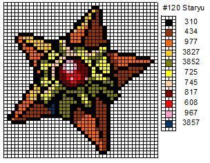 120 Staryu Cross Stitch Pattern