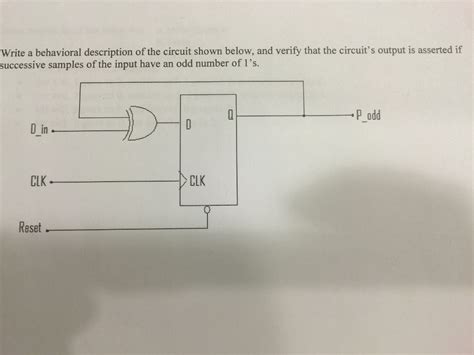 Solved Write A Behavioral Description Of The Circuit Shown