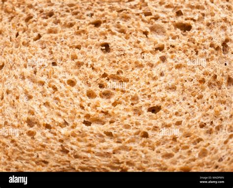 Close Up Texture Of Brown Rye Bread Macro Detail Food Essex England