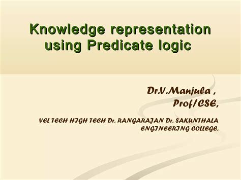 L03 Ai Knowledge Representation Using Logic Ppt