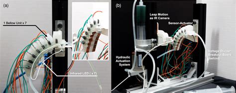 A Our Soft Robotic Sensor Actuator In Its Idle Pose Shown In The