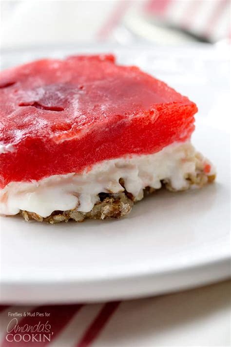 Strawberry Jello Pretzel Salad Potlucks Barbecues Parties