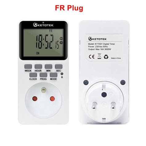 Electronic Timer Socket Switch Outlet Digital Programmable Kitchen Timer Eu Plug 220v With Anti