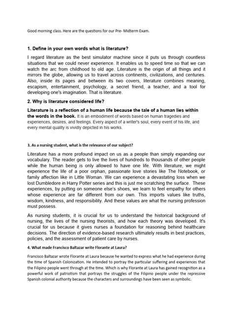 Good Morning Class Pdf Philippines Nursing