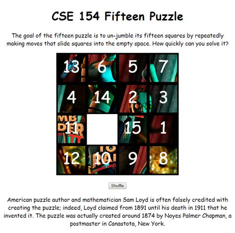 Javascript Shuffle Puzzle Richey Ux