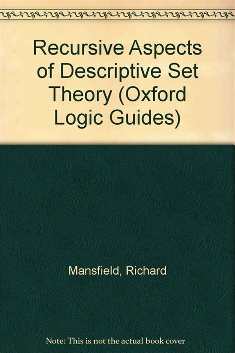 Recursive Aspects Of Descriptive Set Theory Oxford Logic Guides