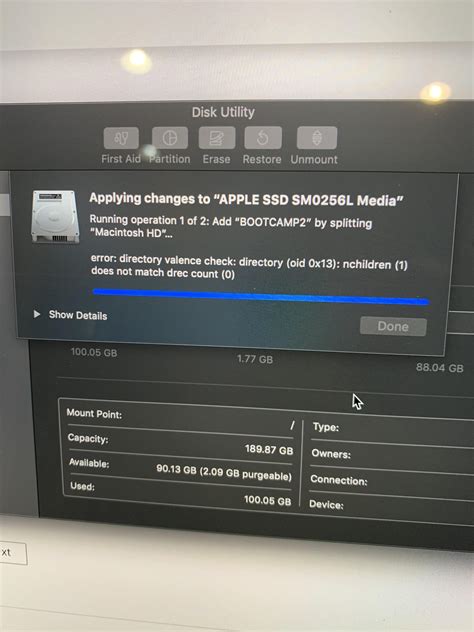 Partitioning Error Mojave 10144 Help Please Rmacos