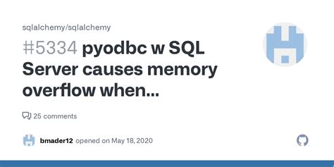 pyodbc w sql server causes memory overflow when fast executemany true keep this at its default