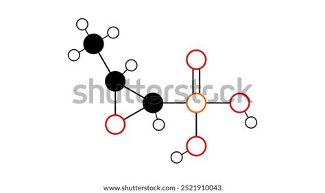 Fosfomycin Molecule Structural Chemical Formula Ball And Stick Stock Illustration 2521910043
