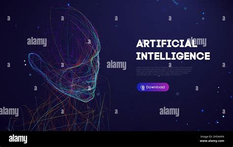 Ai Digital Brain Artificial Intelligence Woman Human Head Robot Digital Technology Background