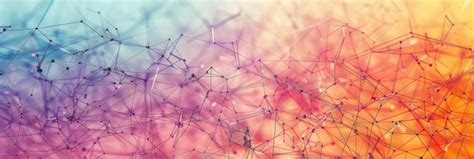 Premium Photo Colorful Abstract Network Connections On A Gradient Background