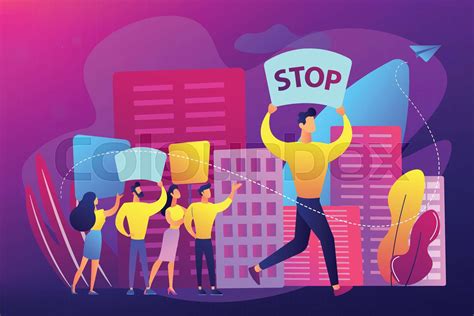Mass Meeting Concept Vector Illustration Stock Vector Colourbox