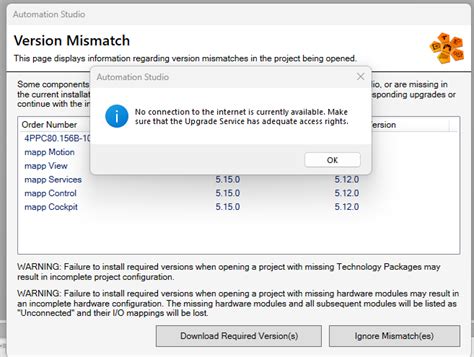 AS Upgrade Service Has No Adequate Access Right To The Internet Ask Questions B R Community