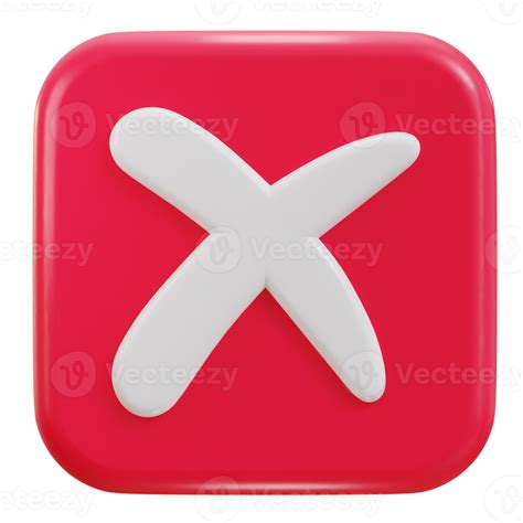 Cross Icon Rejection Symbol 3d Icon 30774657 Png