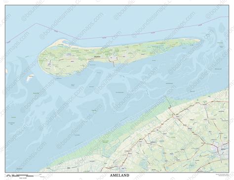 Ameland Topo Atlas Vector Map 150k Boundless Maps