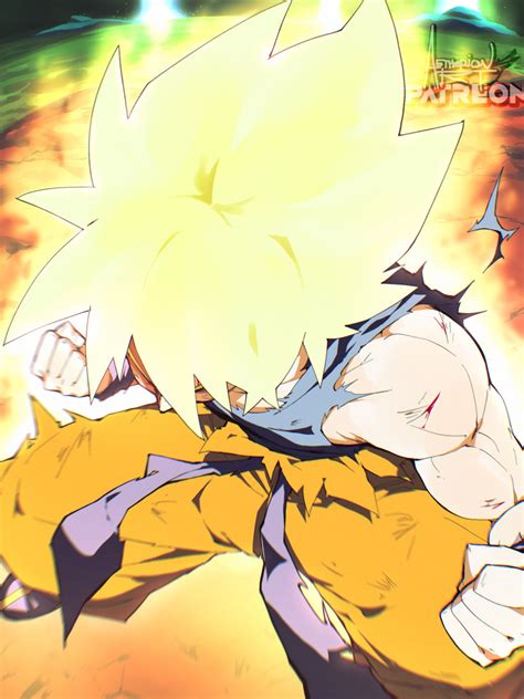 Safebooru 1boy Absurdres Aetherion Artist Name Aura Biceps Blonde