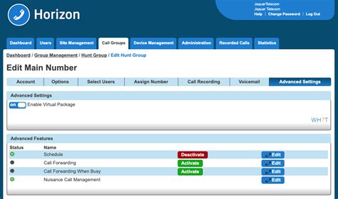 How To Divert Calls For The Main Company Number In Horizon Jaguar