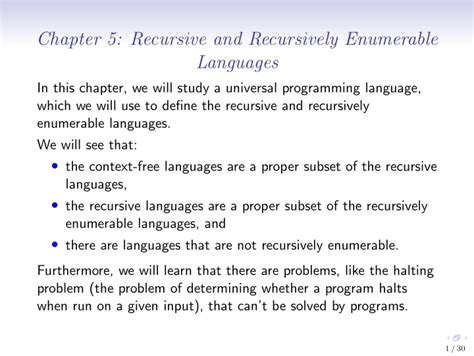 Ppt Chapter 5 Recursive And Recursively Enumerable Languages In