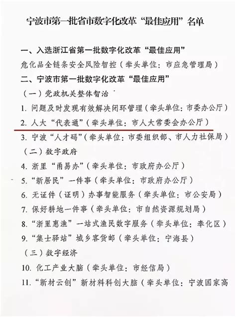 厉害了！“代表通”获评全市数字化改革“最佳应用” 宁波市 智加 服务