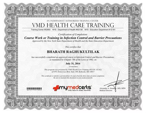 Infection Control Certificate Pdf Infectious Diseases Diseases