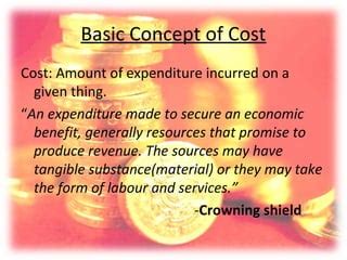 Cost And Cost Elements PPT Business Accounting Finance Business