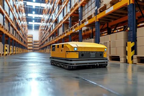 Automated Guided Vehicles Are Used In Warehouses To Transport Logistic