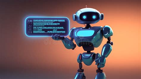 Robot With Chat Box Concept Of Chatbot Or Ai Assistant Ai Generated
