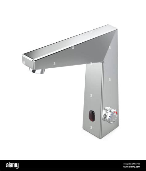 Bathroom Automatic Sensor Faucet On White Background Stock Photo Alamy