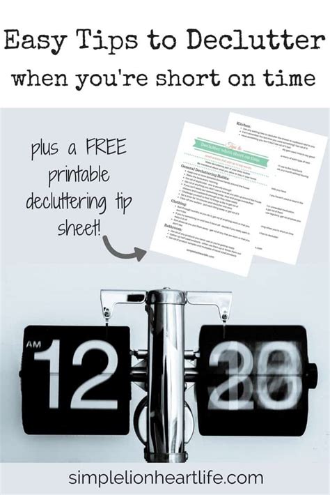 Tips To Declutter When Youre Short On Time Small Actions That Add Up To Big Results Simple