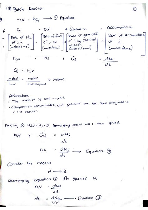 SOLUTION Reactors Batch Reactor Cstr Pfr Studypool