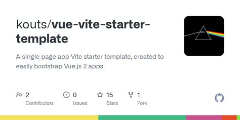 github kouts vue vite starter template a single page app vite