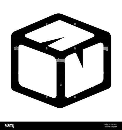 Black Vector Ice Cube Icon On White Background Stock Vector Image And Art