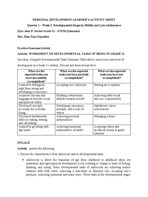 personal development q1 week 3 pdf adolescence developmental