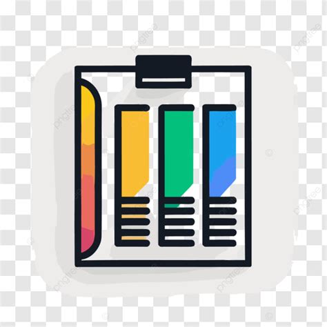클립보드 스타일의 다채로운 페이지 아이콘 벡터 흰색 배경에 있는 단순한 다채로운 과제 아이콘 그림자 없음 작은 프레임 중앙 Png 일러스트 및 벡터 에 대한 무료