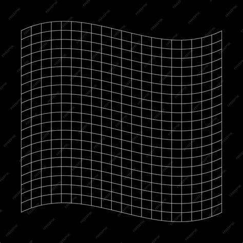 Premium Vector Abstract Wavy 3d Mesh On A Black Background Geometric