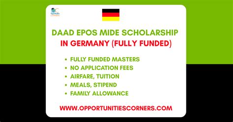 Daad Epos Mide Scholarship 2026 In Germany Fully Funded