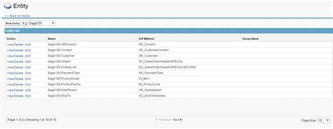 Creation Of Default Entities And Mappings Using Gumu™ Sage 100 Erp Integration For Salesforce