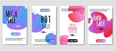 판매 배너동적 추상 유체 모바일 판매 배너 템플릿 디자인 메가 세일 스페셜 오퍼 세트 전단지 기프트 카드 벽에 포스터 커버북 배너 소셜 미디어 용 디자인 가격에 대한 스톡