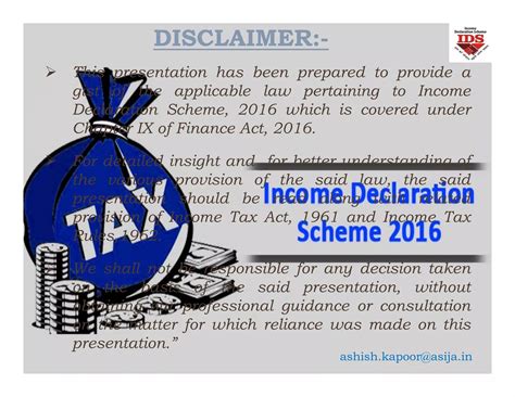 Income Declaration Scheme PPT