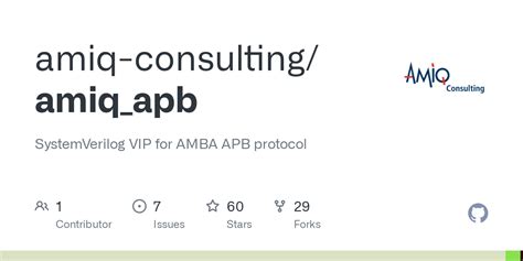 Github Amiq Consultingamiqapb Systemverilog Vip For Amba Apb Protocol