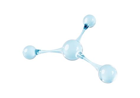 Premium Vector 3d Glass Molecule Model Isolated On White Background Concept Of Science